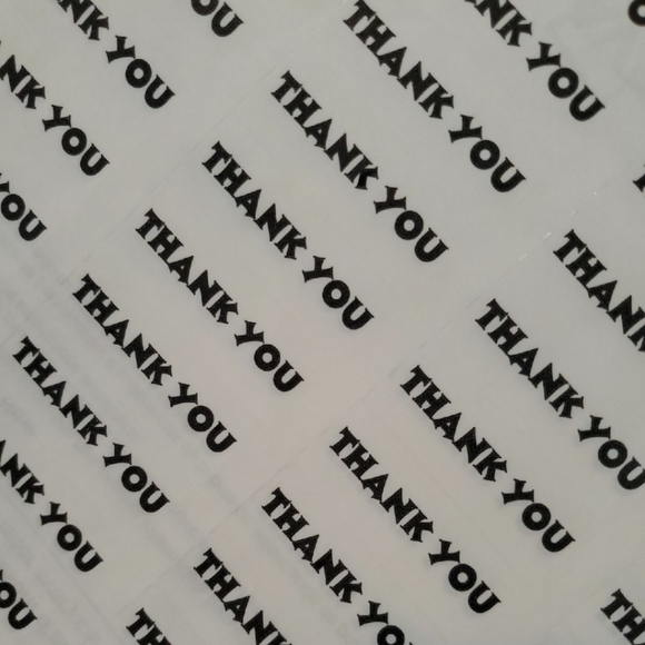 Office | Thank You Stickers Clear Lablescrystal Cle | Poshmark